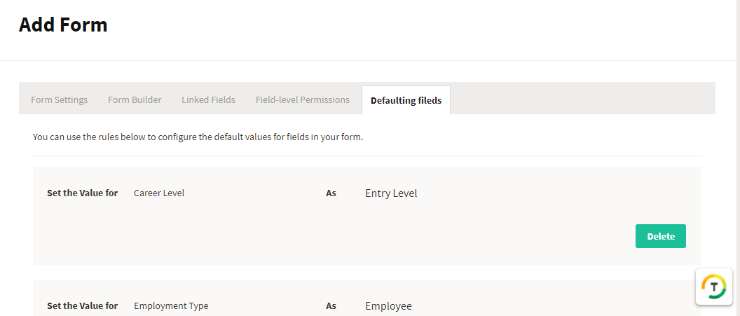 Adding Default Values For Dynamic Form Fields Talentera