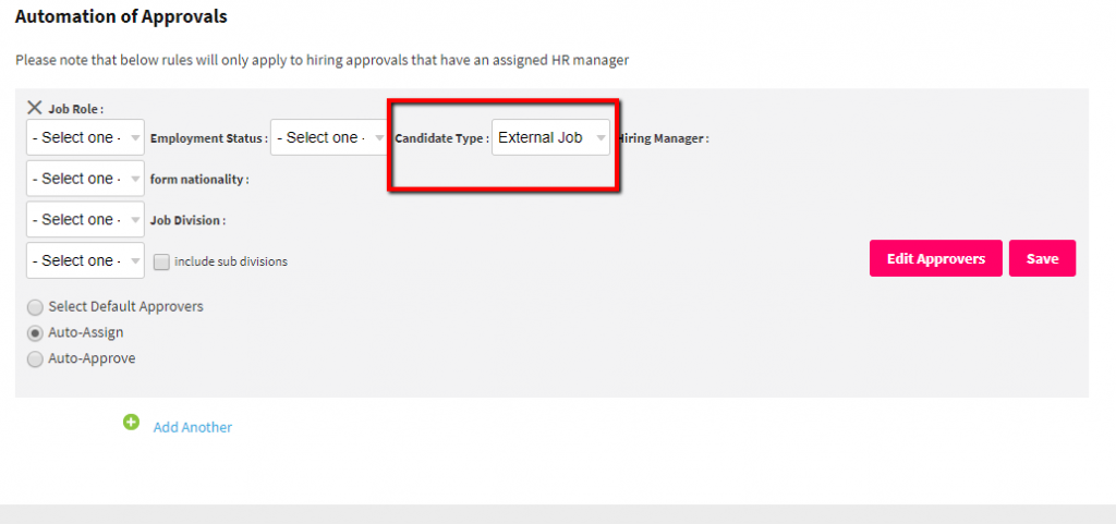 Manage Approvers for ‘Requisition and Hiring Approval’ by Division ...