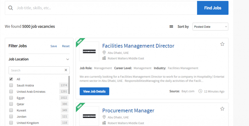 New and Updated Layout for Job Search - Talentera